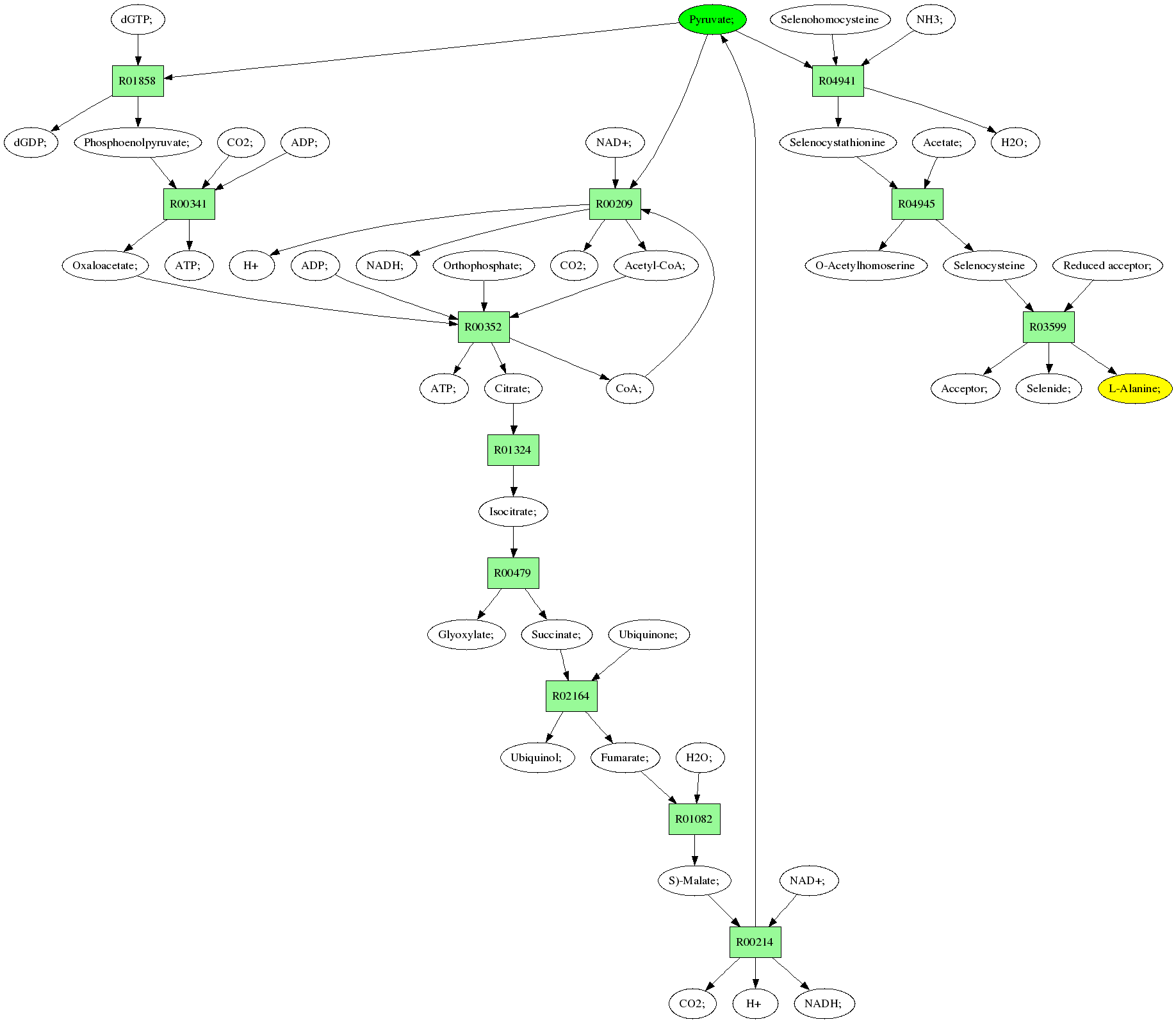 Pathway 3 from C00022 to C00041